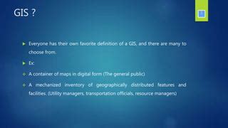 Introduction To GIS PPTX
