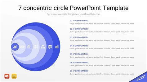 Free 7 Concentric Circle Powerpoint Template 6 Layouts Just Free Slide