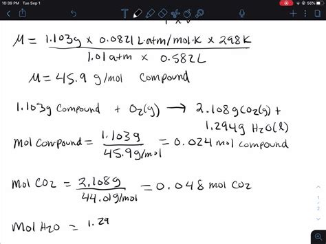 ⏩solveda 1103 G Sample Of A Gaseous Carbon Hydrogenoxygen Compound Numerade