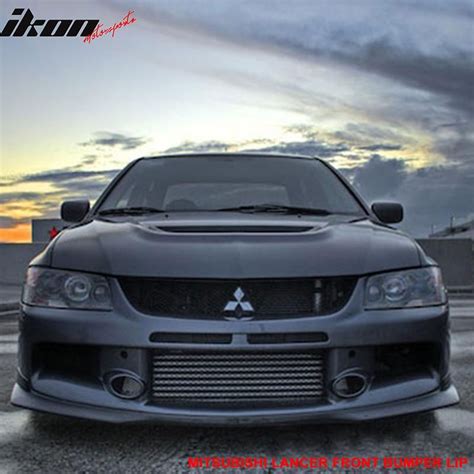 2006 2007 Mitsubishi Lancer Evo 9 J Style Front Bumper Lip Black Blf