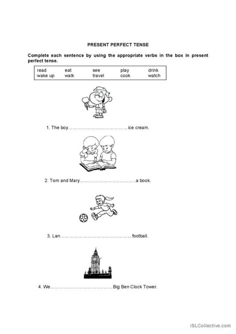 Present Perfect Tense English Esl Worksheets Pdf And Doc