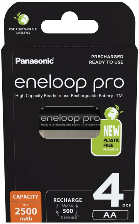 Panasonic Batterie Eneloop Pro Aa Mignon 2500mah Pack De 4 Foto Erhardt