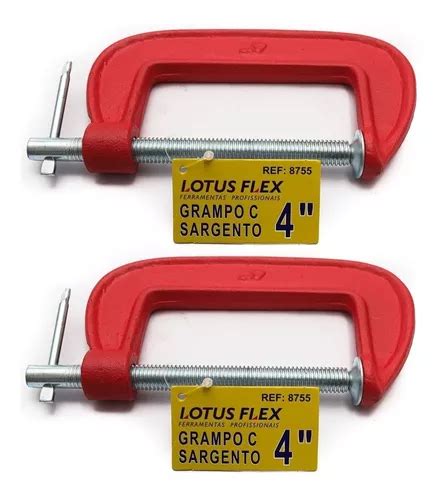 2 Grampos Sargento Tipo C Para Marceneiro 4 Polegadas MercadoLivre