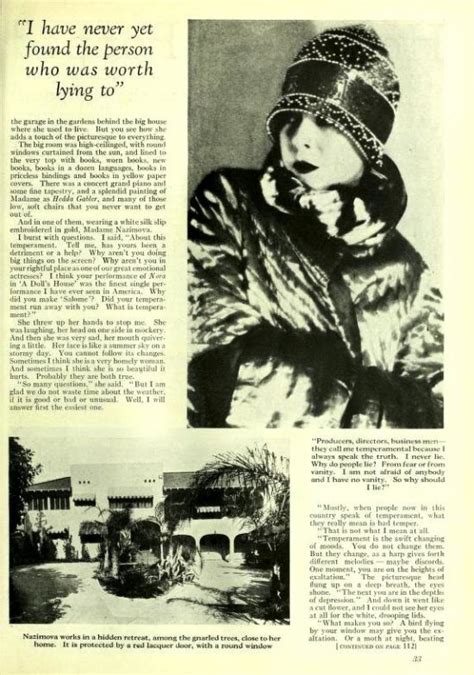 Alla Nazimova Society 1926 Article About Alla Nazimova In Photoplay