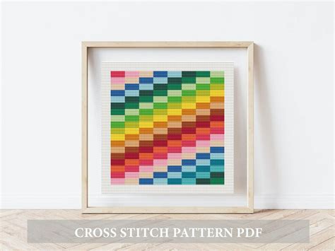 Geometric Xstitch Pattern The Stitch Patterns Modern Cross Etsy
