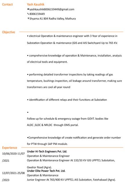 Yash Kaushik Resume Pdf