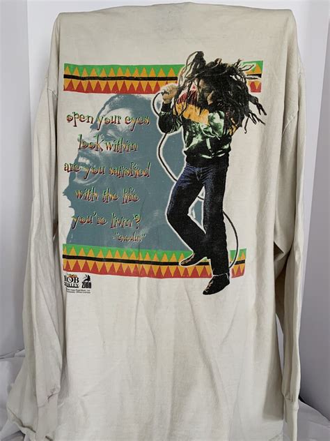 Vintage 1999 Bob Marley Long Sleeve Shirt Exodus Gem