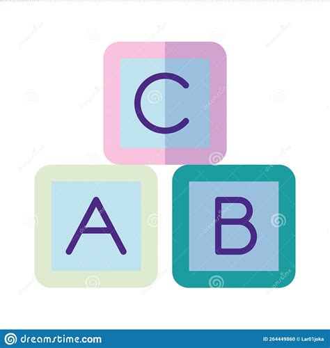 Isolated Cute Alphabet Cube Toy Icon Vector Stock Vector Illustration