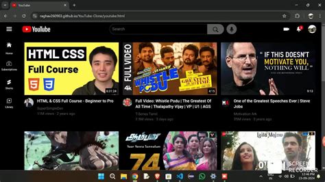 raghav s on linkedin youtubeclone webdevelopment html css
