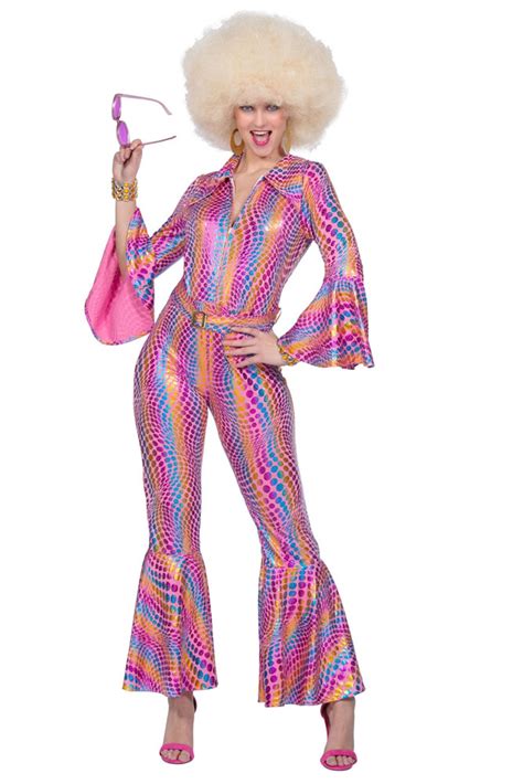 Jaren 70 Disco Glamour Dameskostuum Party Be