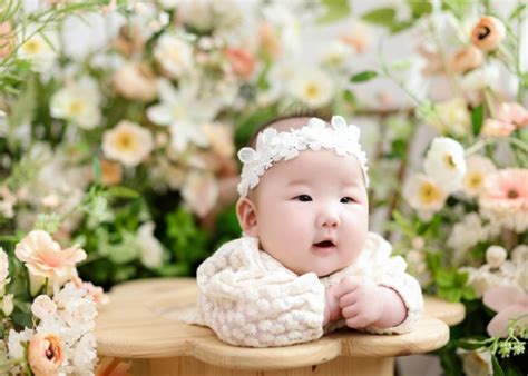 백일아기 한컨셉촬영 봄여름 컨셉 꽃 배경에서 우리 아이 백일 예쁘게 사진으로 담아보았어요 네이버 블로그