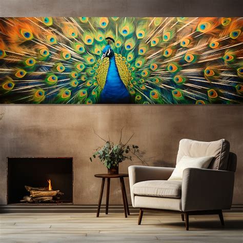 Peacock Large Wall Art Etsy Australia