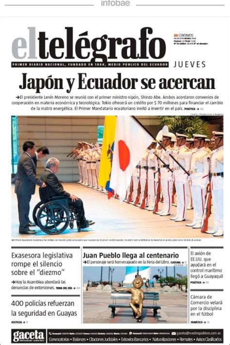 El Telégrafo Ecuador 6 De Septiembre De 2018 Infobae