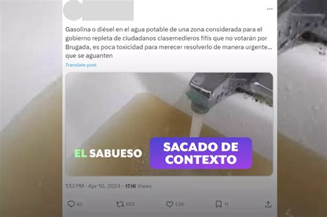 Sí Hay Agua Contaminada En Benito Juárez Pero Esta Imagen Circula