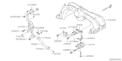 Subaru Forester Exhaust Gas Recirculation EGR Valve 14710AA830