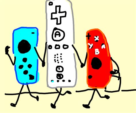 Wiimote Arrests Switch Joycon For Murder Drawception