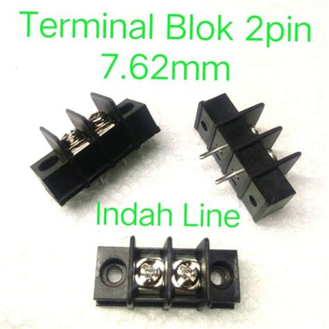 Jual Terminal Blok 2pin 2p 2 Pin Terminal Block 2 Pin Hitam Kota Surabaya Indah Line Tokopedia