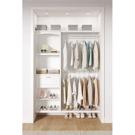 Allen Roth Hartford 5 Ft To 8 Ft W X 6 33 Ft H White Solid Shelving
