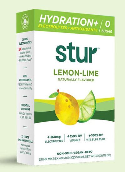 Stur Hydration Plus Electrolytes Antioxidants 8 Packetsbox