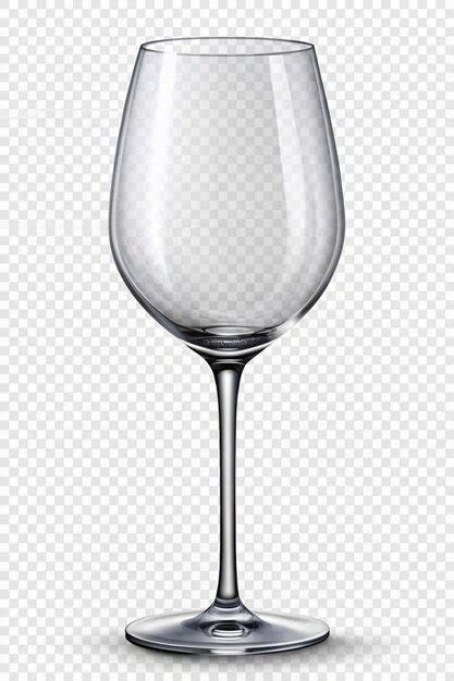 Elegant Empty Wine Glass Isolated On White Background Premium Ai