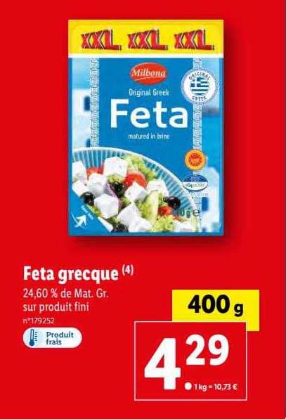 Promo Feta Grecque Chez Lidl Icatalogue Fr
