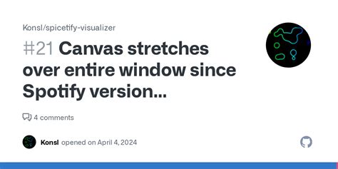 Canvas Stretches Over Entire Window Since Spotify Version