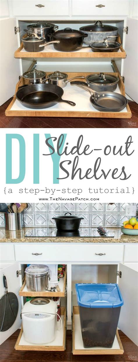 DIY Slide Out Shelves Diy Pull Out Kitchen Shelves How To Make Drawers For Kitchen Cabinets
