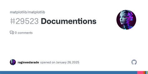 Documentions · Issue 29523 · Matplotlib Matplotlib · Github