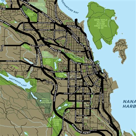 Nanaimo Map Print Jelly Brothers