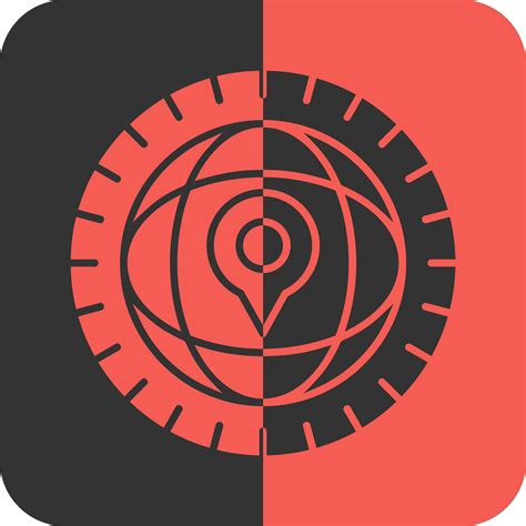 Globe Red Inverse Icon 39491484 Vector Art At Vecteezy