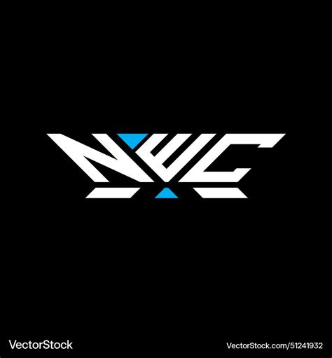 Nwc Letter Logo Design Nwc Simple And Modern Logo Vector Image