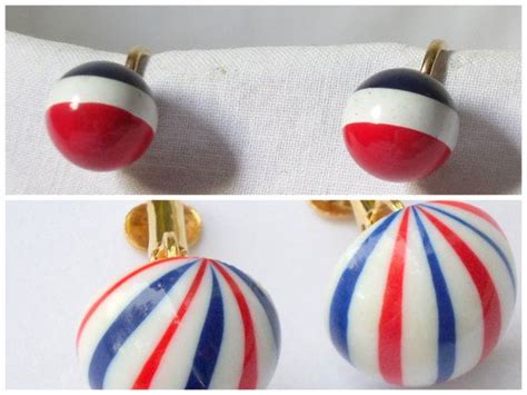 2 Pairs Small Clip On Earrings Womens Round Red By Vignettejewel 5