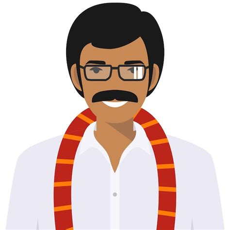 Premium Vector Indian Man Face Avatar