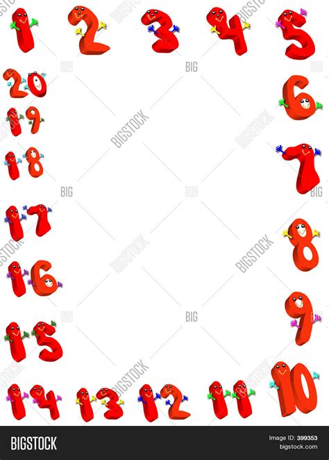Happy Number Border Image And Photo Bigstock