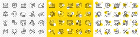Outline Bitcoin Atom And Approved Shield Line Icons For Web App