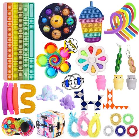 Giggle Zone 24 Piece Fidget Box Novelty Toys Squish Characters With