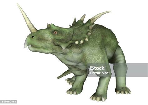 화이트에 3d 렌더링 공룡 Styracosaurus 0명에 대한 스톡 사진 및 기타 이미지 0명 고대의 고생물학 Istock