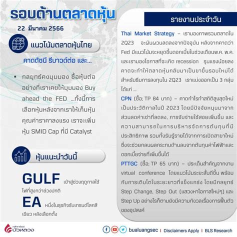 บลบัวหลวงคาด Set รีบาวด์ แนะ Gulf Ea Hoonsmart