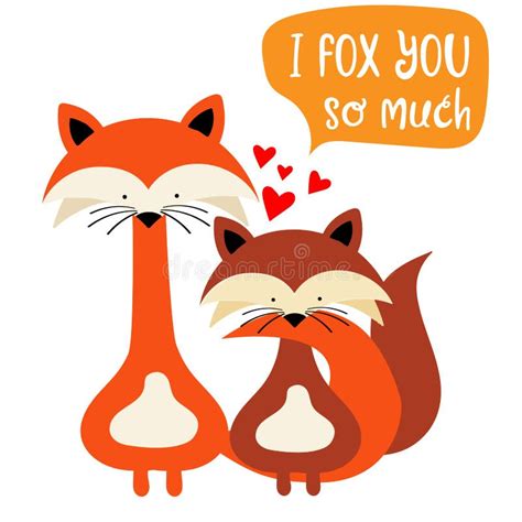 Two Foxes In Love With Bouquet Of Red Roses Stock Vector Illustration