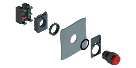 Selector Fijo 3 Posiciones Perilla Corta Ø22 Mm 45° 2na Csw Ck3f45