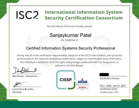 Sanjay Patel Cissp® Cc® On Linkedin 🏆🎉i M Officially A Cissp Now 🍾
