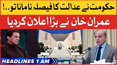 Imran Khan Big Announcement Bol News Headlines At 1 Am People To