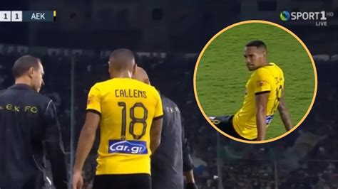 Alexander Callens salió lesionado en su debut con AEK de Atenas y preocupa a la selección