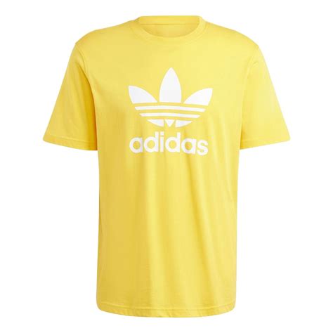 Adidas Adicolor Trefoil T Shirt Asia Sizing Yellow Ir7977