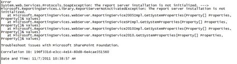 Report Server Installation Is Not Initialized RsReportServerNotActivated Solutions Experts