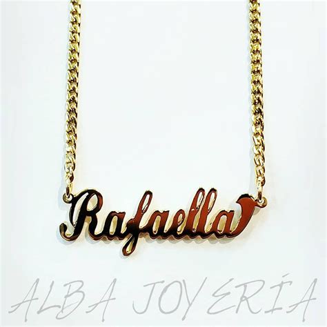 Cadena Con Nombre En Oro 18kts Albajoyeria Joyaspersonalizadas Oro