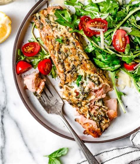 Healthy Bites Recipe Basil Parmesan Crusted Salmon