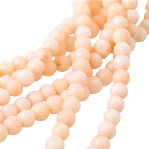 Necklace 7 Rows Of Angel Skin Coral For Sale At 1stdibs Angel Skin