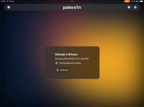 [news] Mineek Ported Palera1n Ios 16 2 Gui To Swift App Playground R