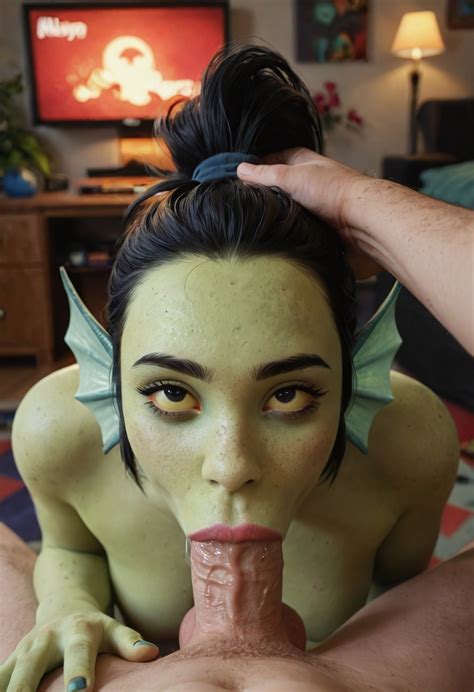 Rule 34 Ahe Gao Ai Generated Blowjob Brawl Stars Green Skin Oral Oral